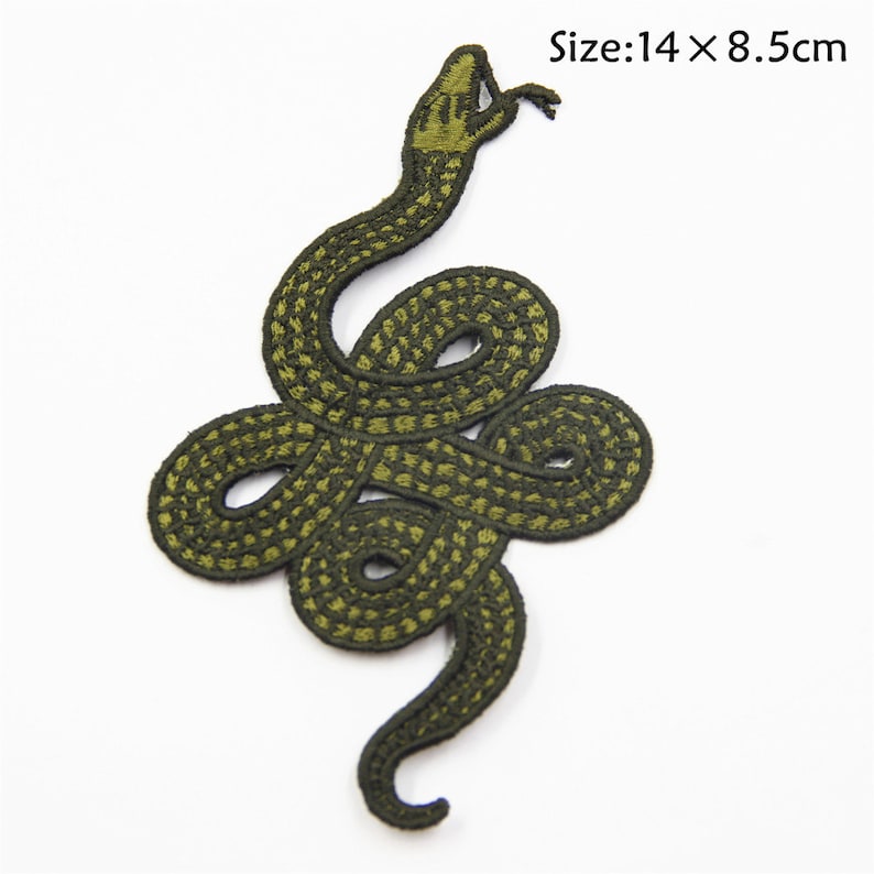 Embroidered Snake Applique: Colorful Fabric Patch - Etsy