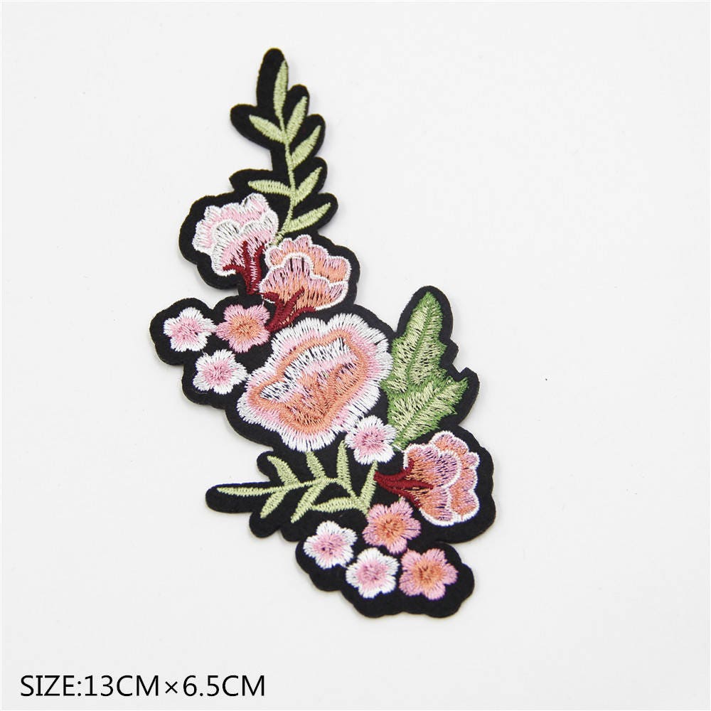 Pink Mirror Flower Patches Flower Applique PatchesFlower | Etsy