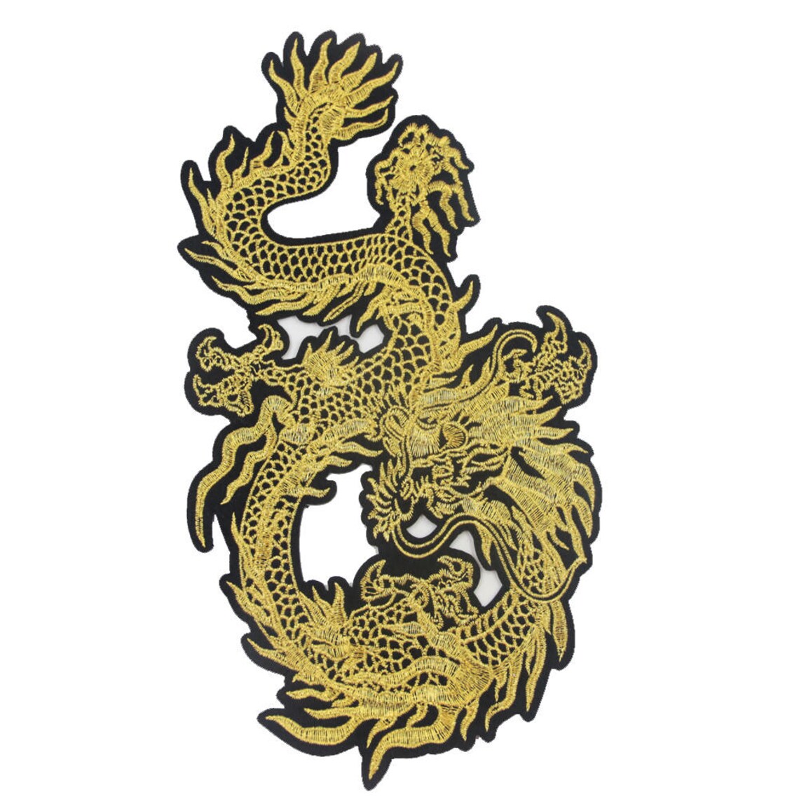 2pcs Gold Dragon Patcha Set of Chinese Dragon Embroidered - Etsy