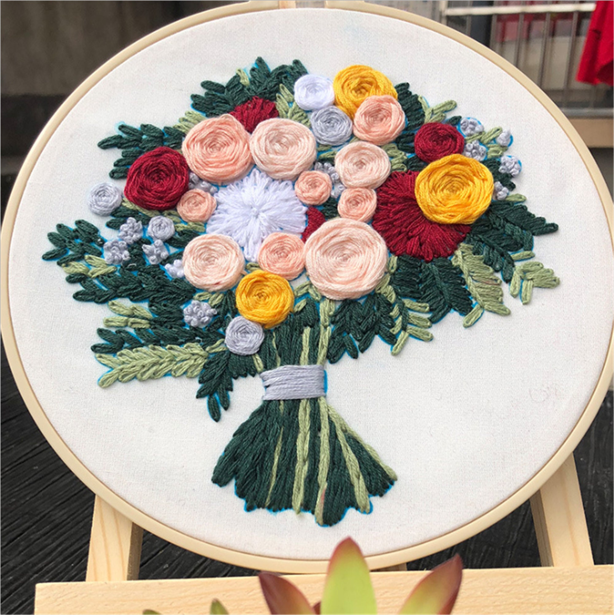 Beginner DIY Embroidery Kit Modern Scenery Embroidery Kit - Etsy