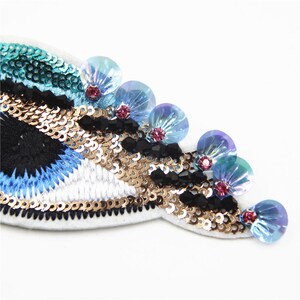 Sequin Eyes Patch,handmade Eyes Patch, Embroidery Eyes Applique,fabric ...