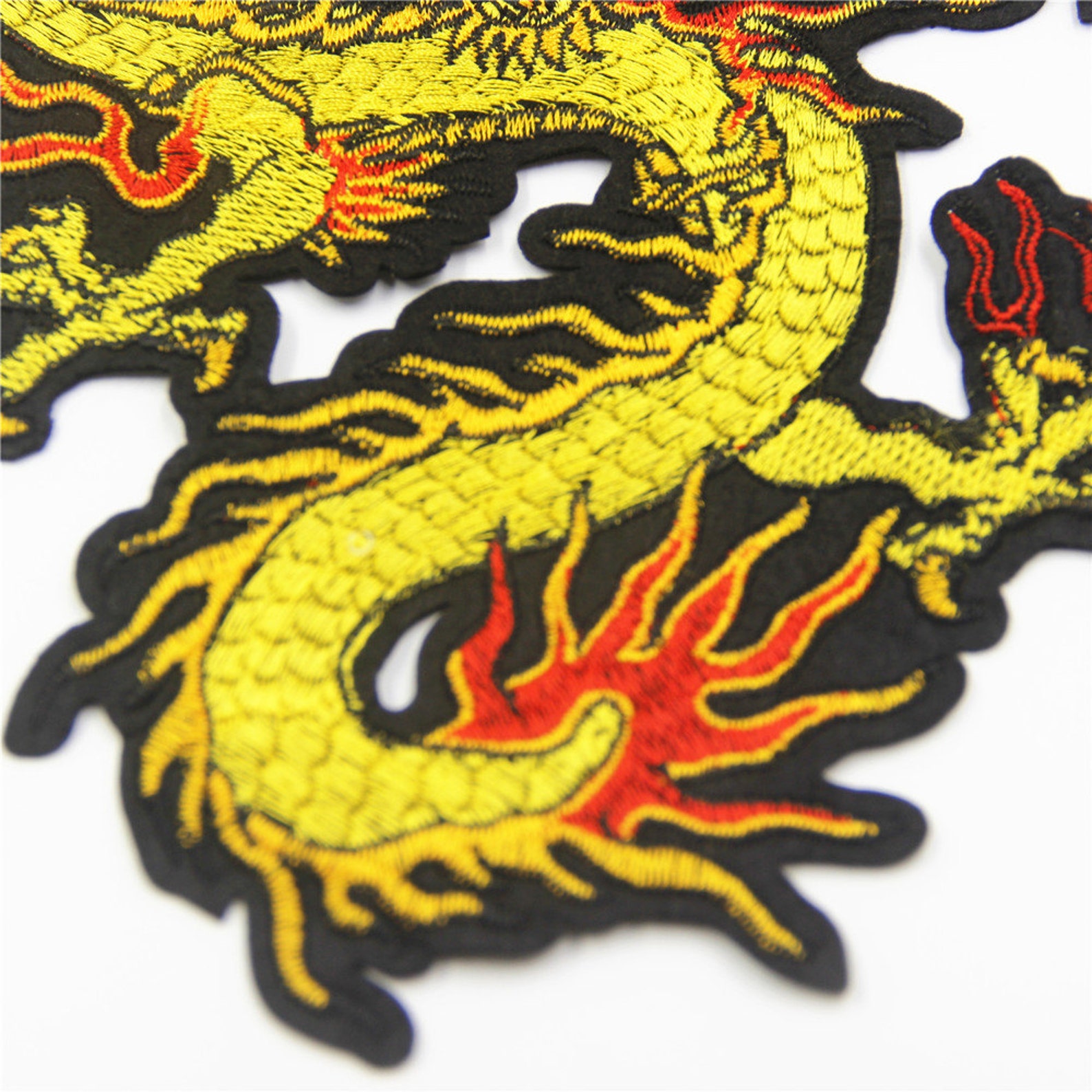 1 Piece Chinese Dragon Embroidered Patch Dragon Applique for - Etsy