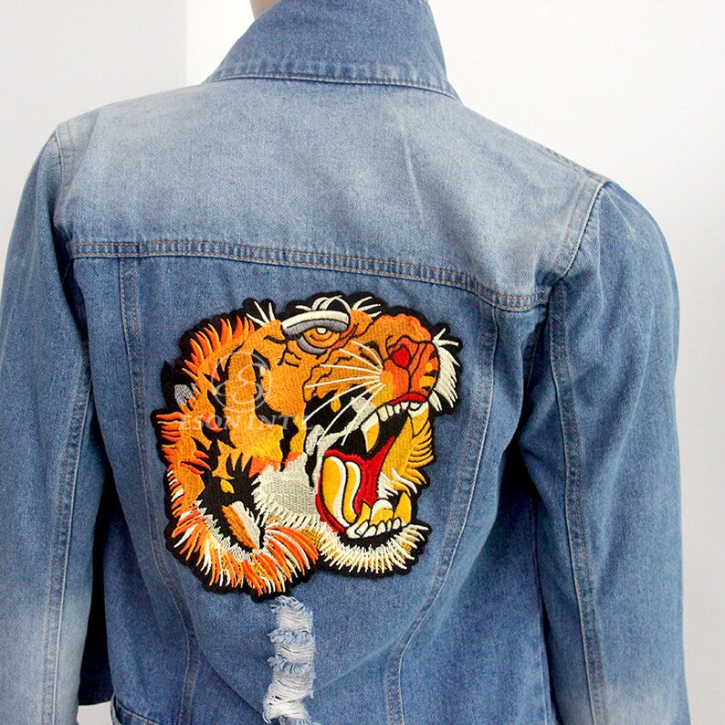 1 Pieces Big Tiger Embroidered Applique Patch tiger Applique - Etsy