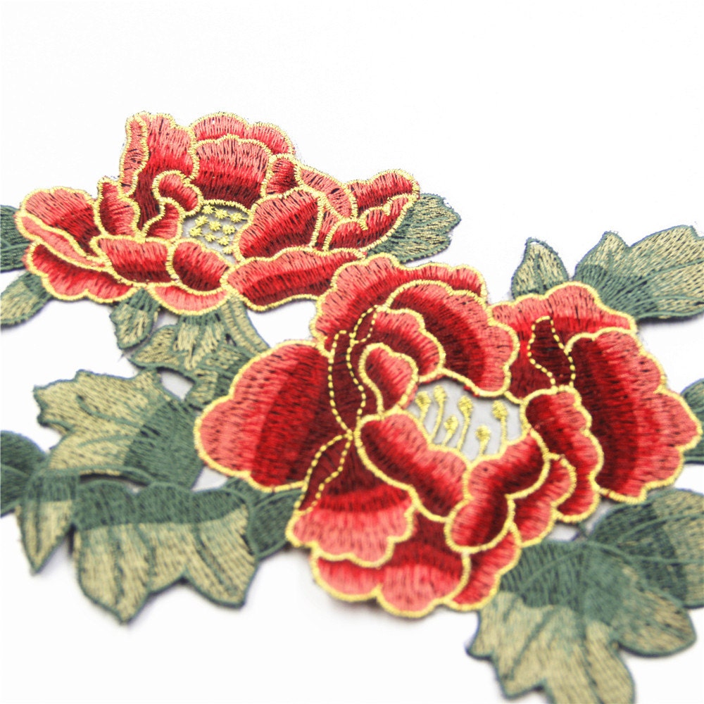 3d Floral Patch Embroidered Patchflower Applique Patch - Etsy