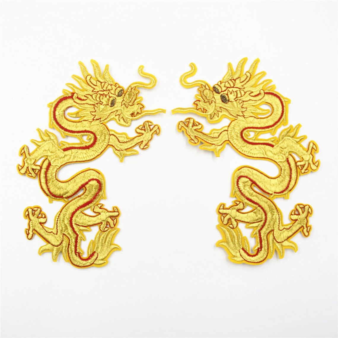 A Set of Chinese Dragon Embroidered Patch Dragon Applique - Etsy