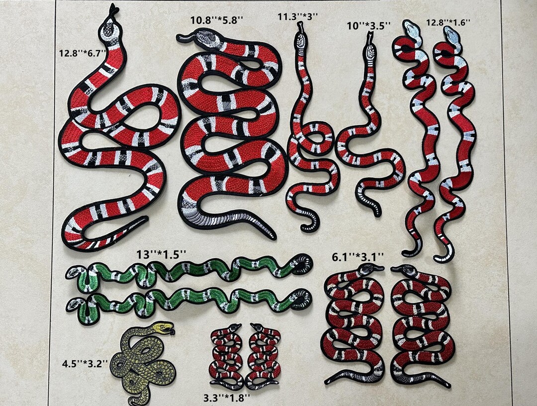 13pcs Snake Patch ,collar Patch, High Quality Snake Patch for Garment ...