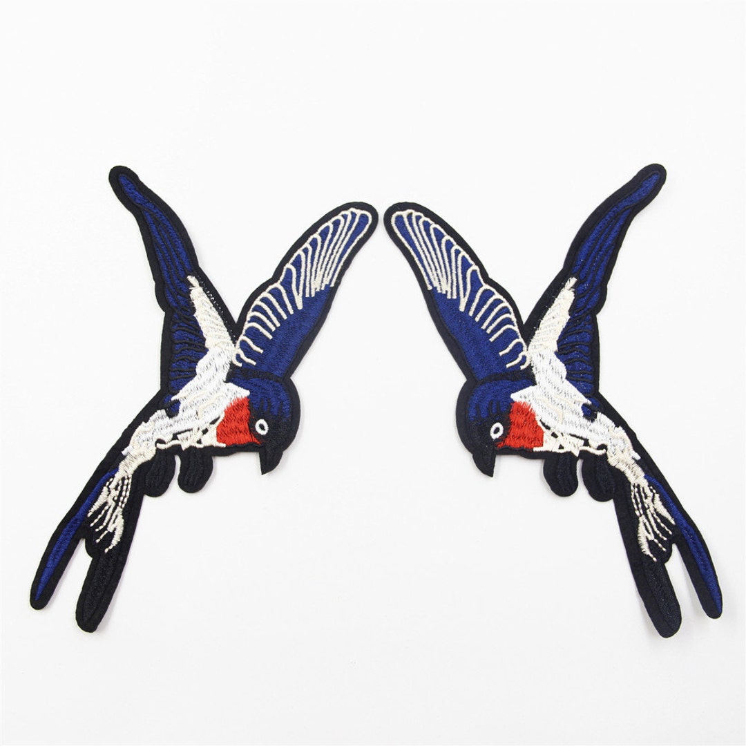 One Set of Bird, Embroidered Applique ,red Bird, Iron on Patch,bird ...