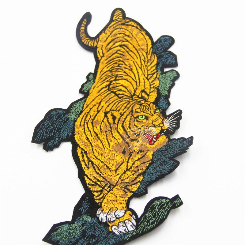 1 Pieces Big Tiger Embroidered Patch , Tiger Applique for Garment - Etsy