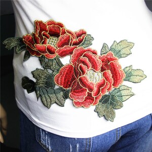 3d Floral Patch, Embroidered Patch,flower Applique Patch ,fabric Floral ...