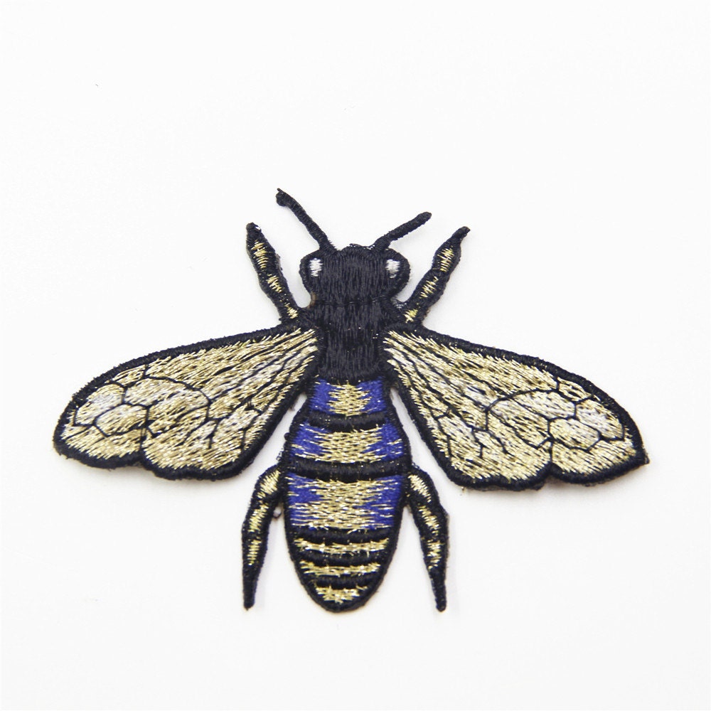 Bees Patch Embroidery Bees Patchbead Bees Embroidered - Etsy