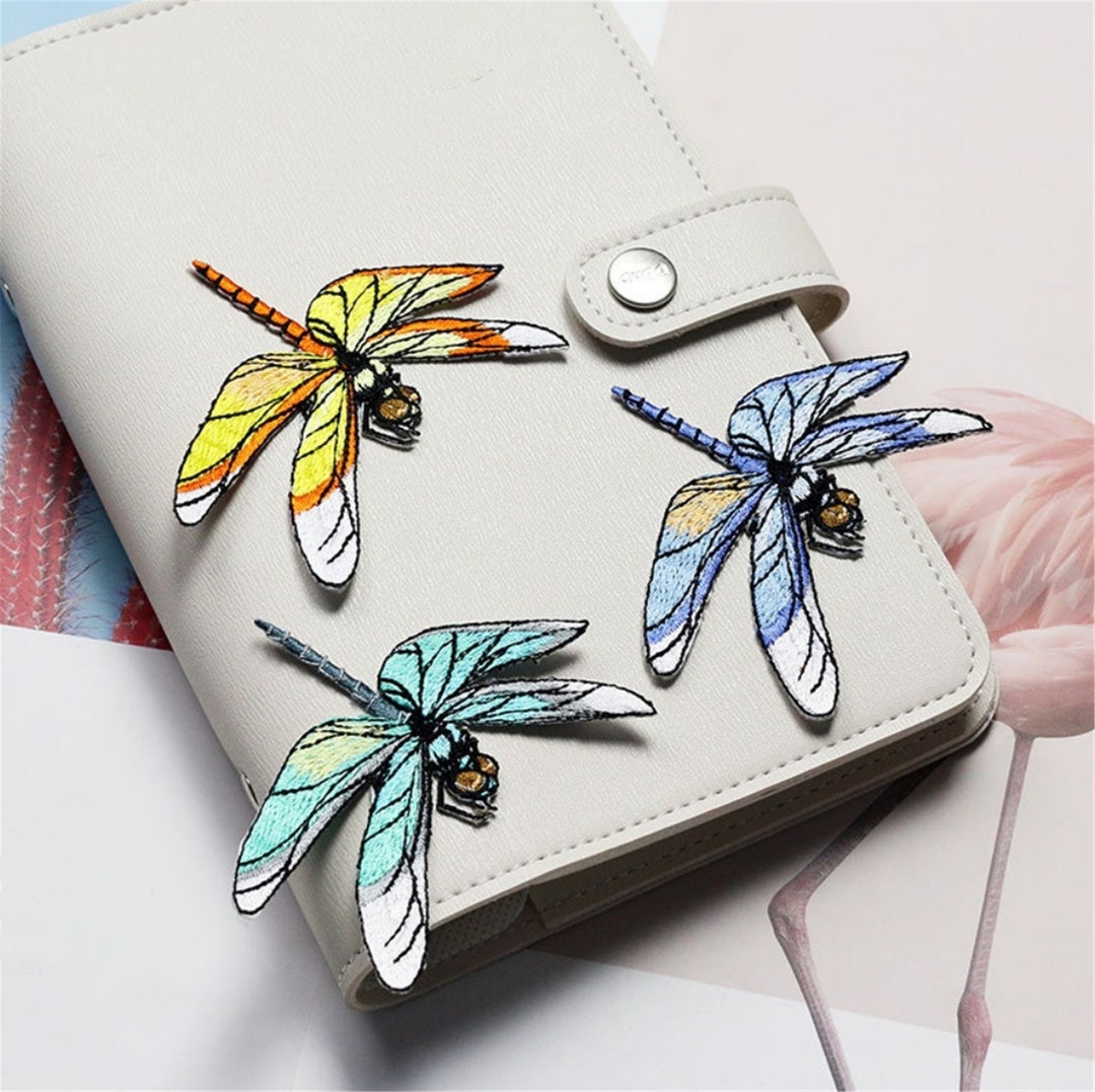 Dragonfly Patch: Black Embroidered Applique for Garment - Etsy