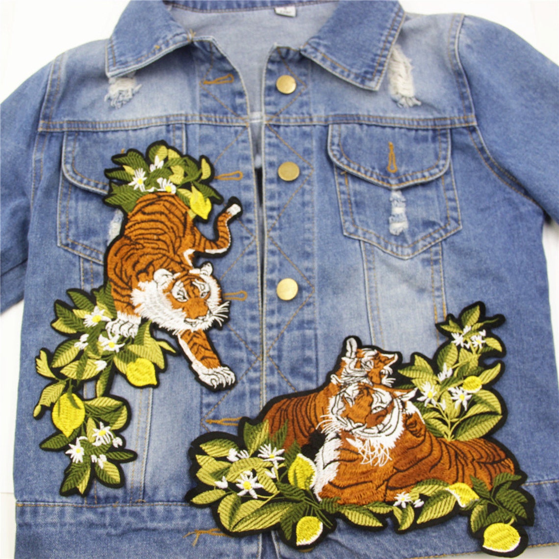 A Set of Tiger Embroidered Patch 2 Pcs Tiger Applique for - Etsy