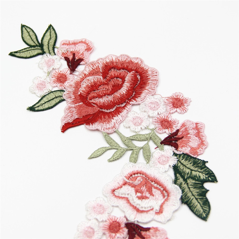 Mirror Flower Patches2910cm pink Flower Appliqueorange - Etsy