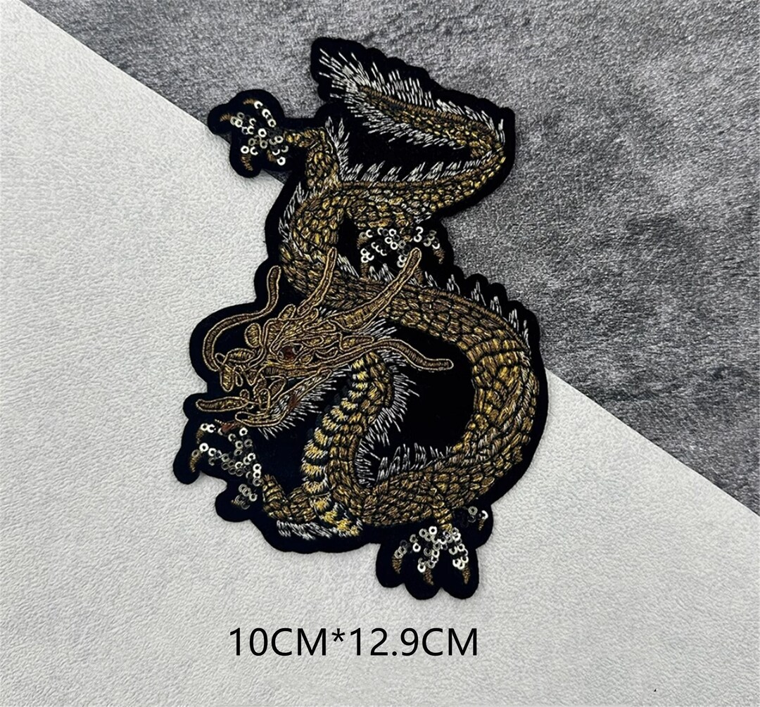 Handmade Dragon Embroidered Patch,chinese Dragon Applique for Garment ...