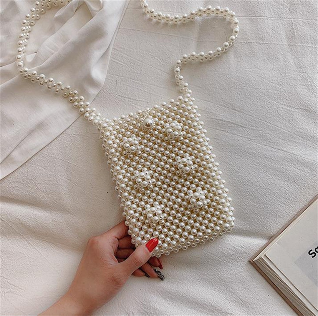 Handmade Beaded Pearl Bag: Rococo Bridal Crossbody Purse - Etsy