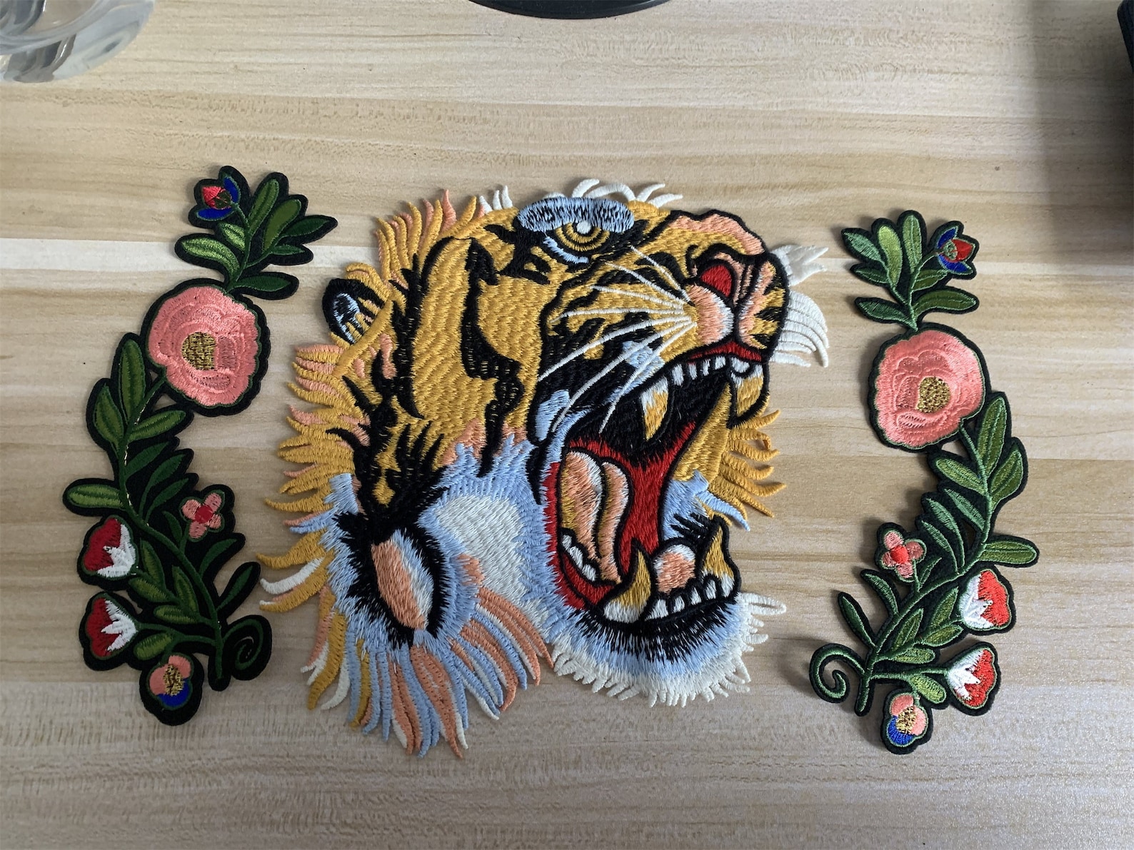 A Set of Tiger Embroidered Patch tiger Applique With Letters - Etsy