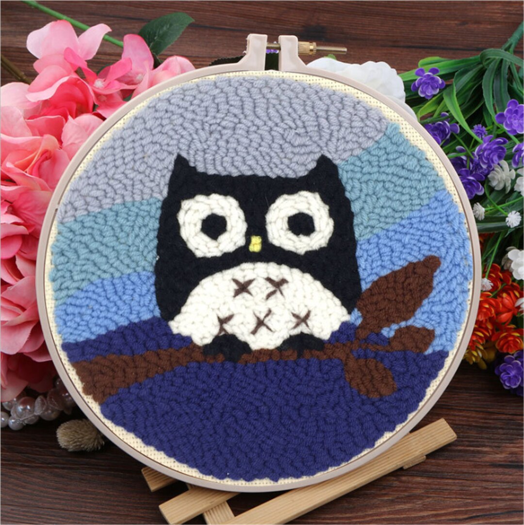 Cute Animals Punch Needle Kits, DIY Embroidery Kit, Punch Needle Kit ...