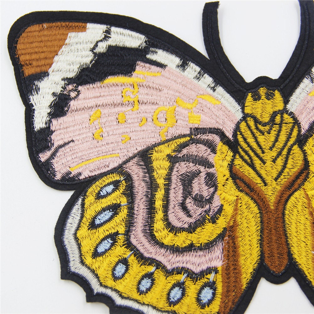 Butterfly Embroidered Applique Patch - Etsy