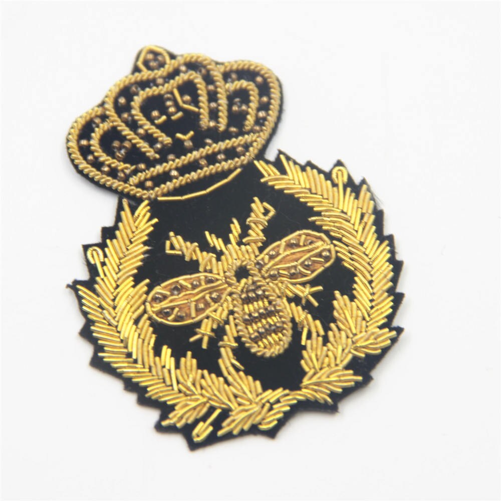 Beaded Bee Embroidery Patch: Indian Silk Applique (5x6.5cm) - Etsy