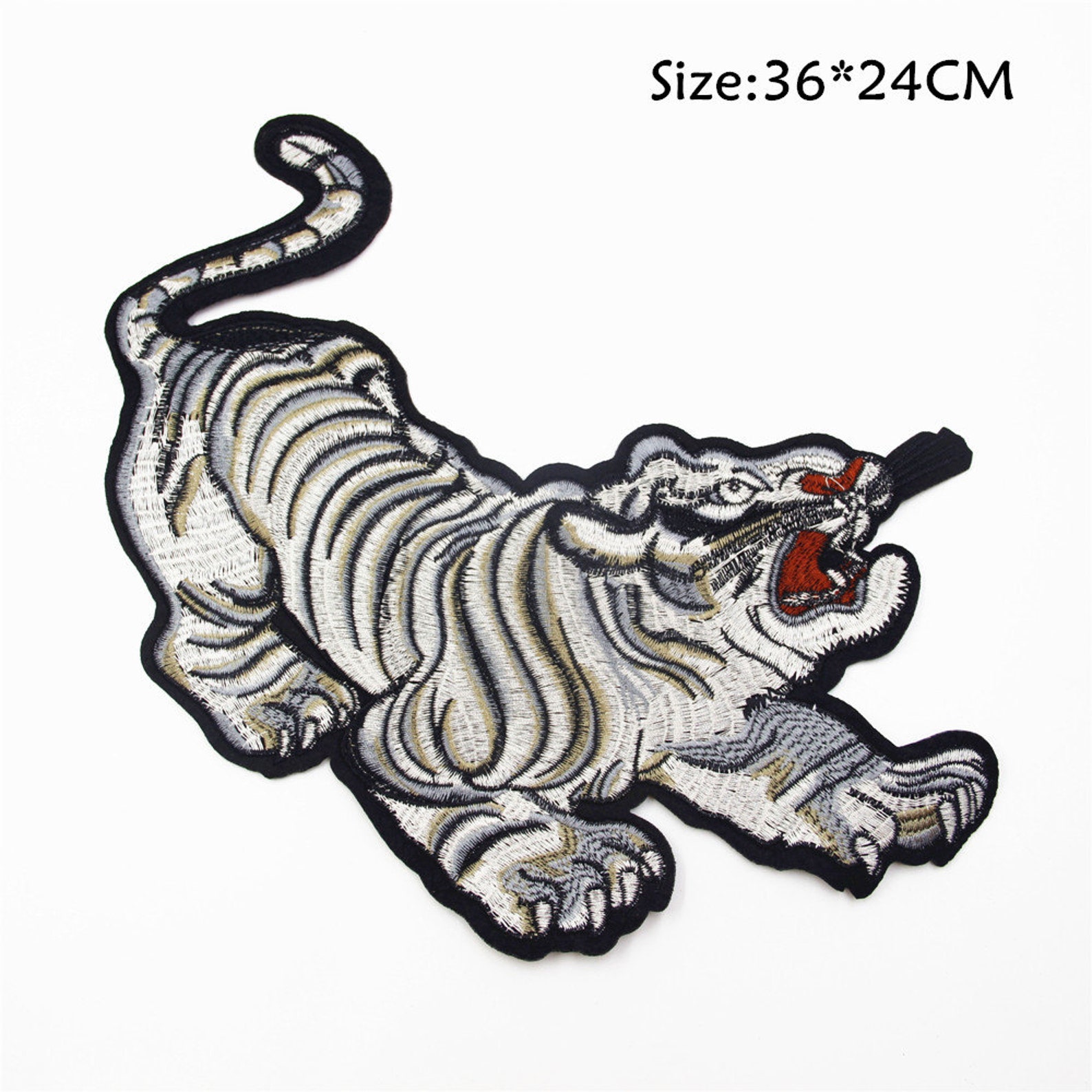 1 pieces Big Tiger Embroidered Applique Patch White Tiger | Etsy