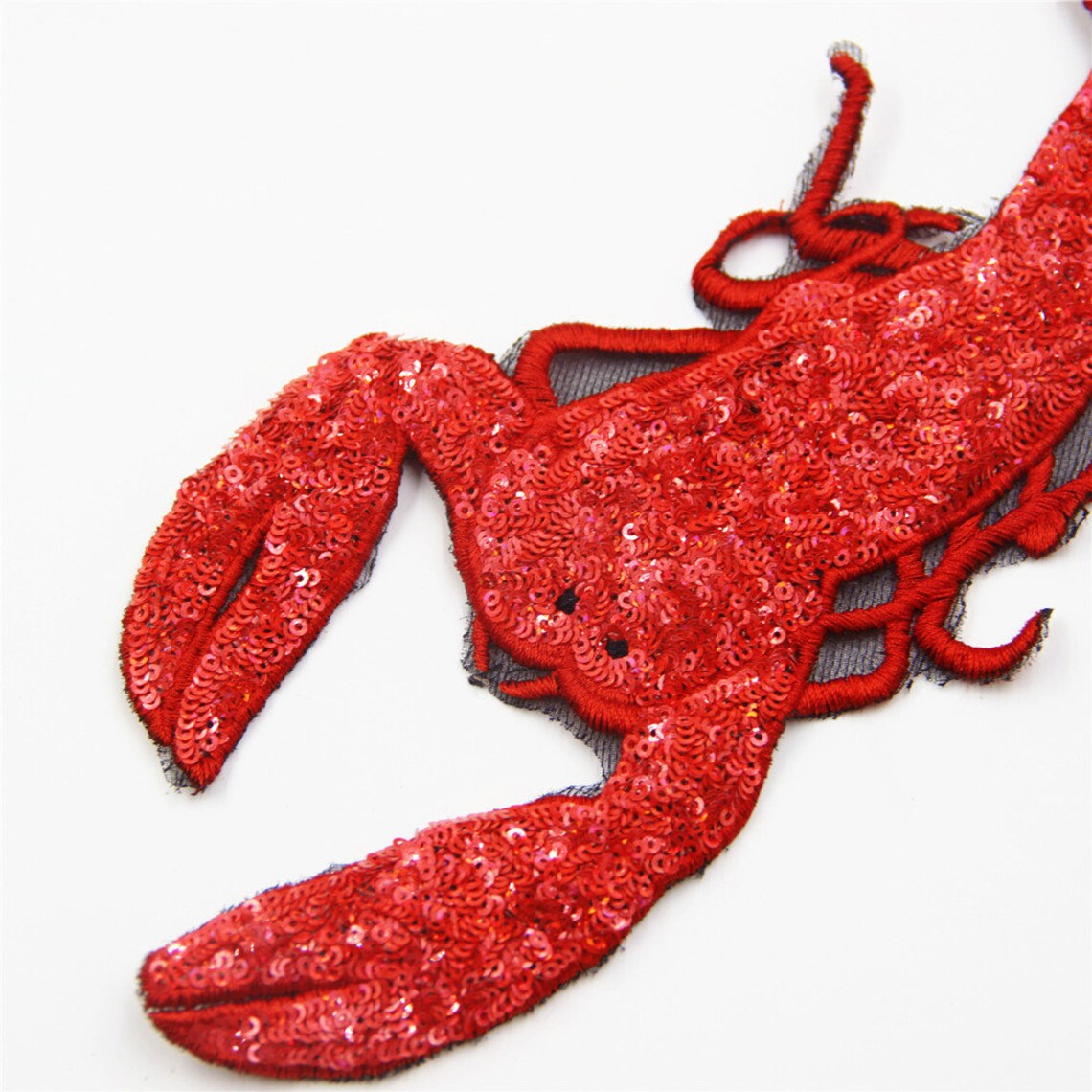 Cool Crawfish Sequin Patchloverly Crawfish Patchcute - Etsy
