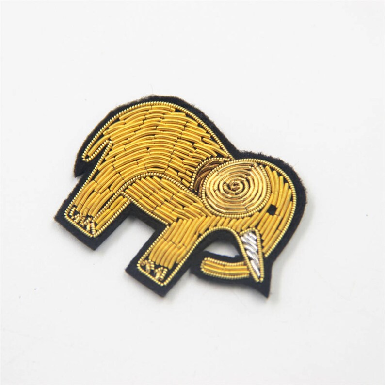 2pcs Gold Elephant Patch embroideryindian Silk Elephant | Etsy