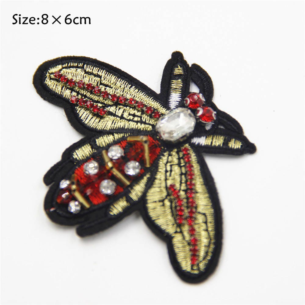 Bees Patch2pc Handmade Bees Patchcrystal Bees Patch With | Etsy