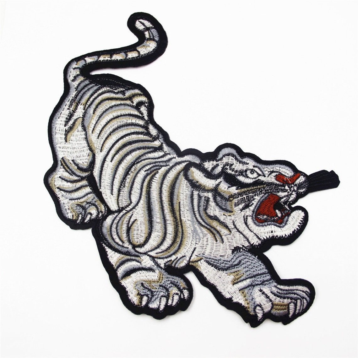 1 pieces Big Tiger Embroidered Applique Patch White Tiger | Etsy