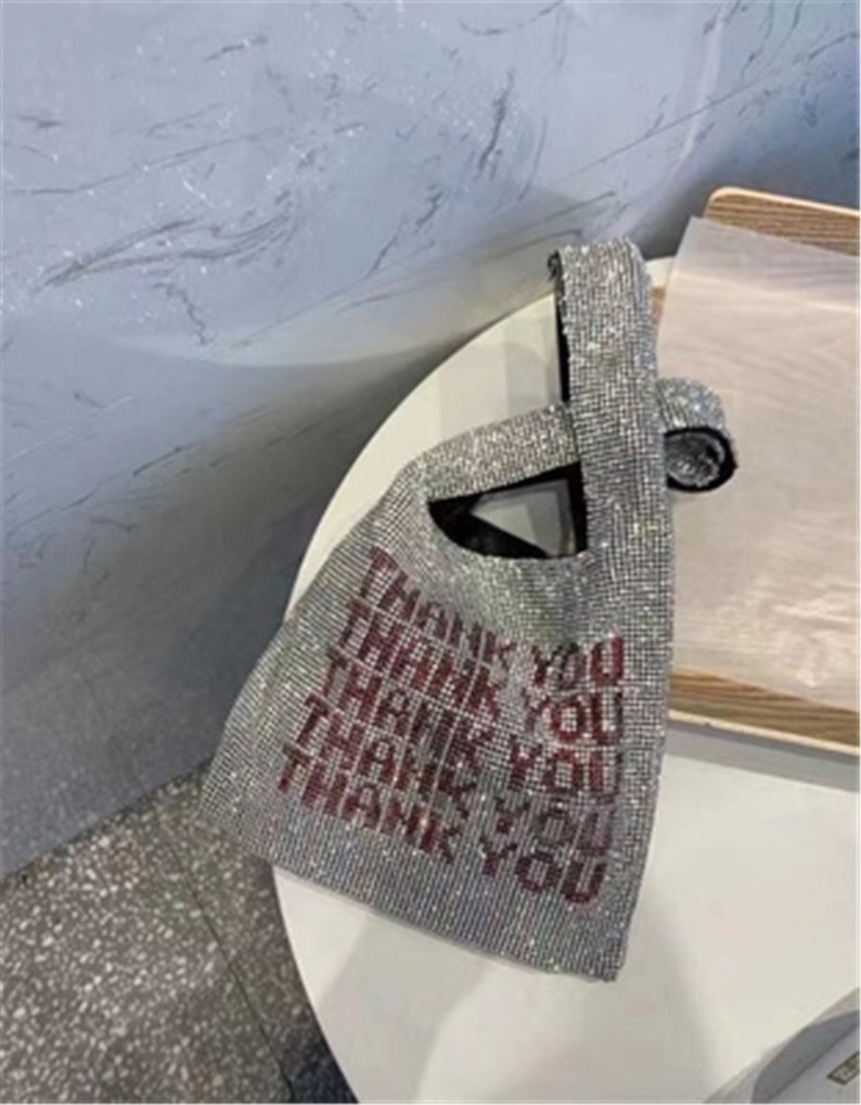 Diamond Handbags“thank You" Vintage Diamond Rhinestone Covered Evening ...
