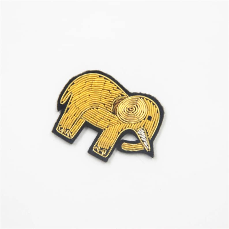 2pcs Gold Elephant Patch embroideryindian Silk Elephant | Etsy