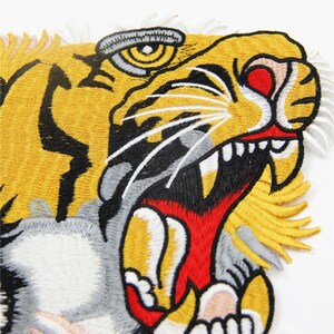 Tiger Patch,big Tiger Embroidery Applique,high Quality Tiger Patch ...