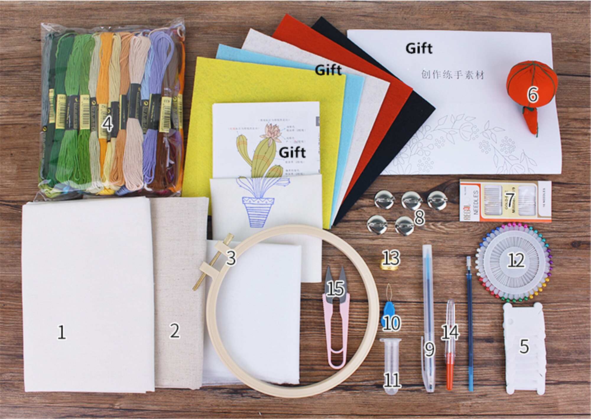 Hand Embroidery Full Kit Diy Embroidery Kit Set Embroidery | Etsy