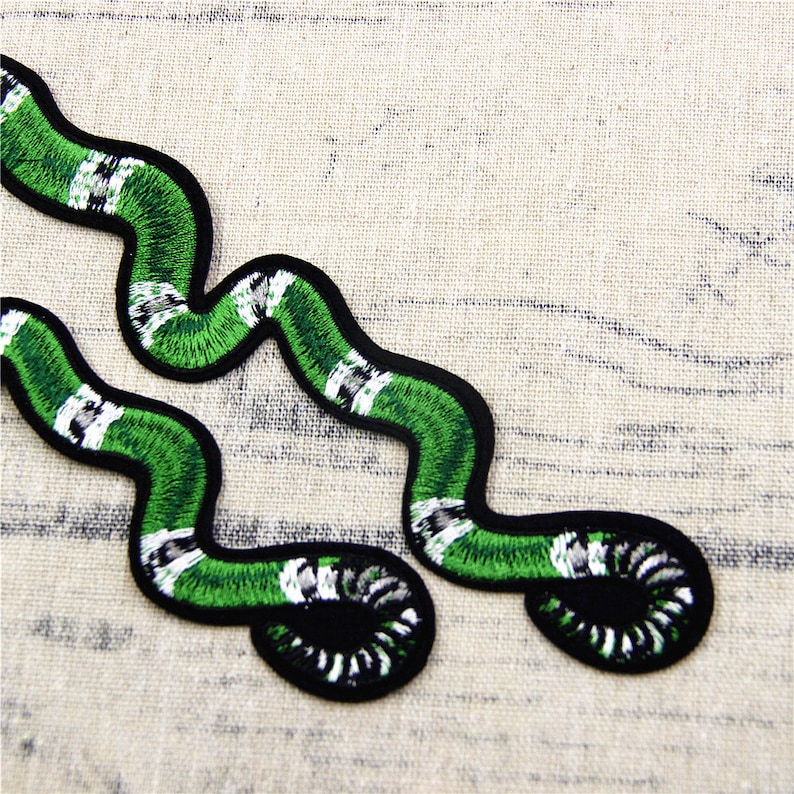 2pcs Snake Patch green Collar Patch High Quality Snake Patch - Etsy
