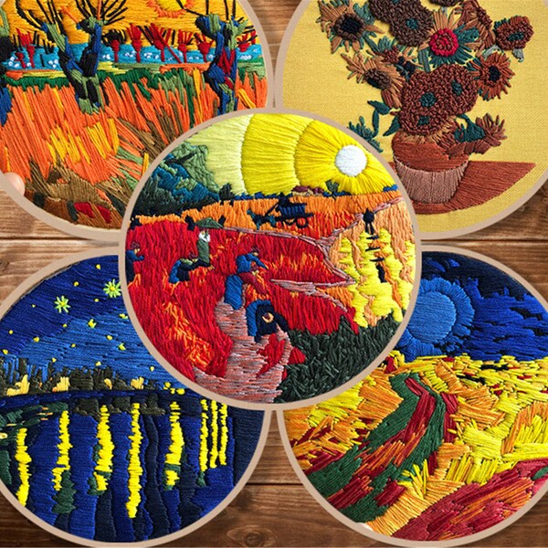 Van Gogh Embroidery - Etsy