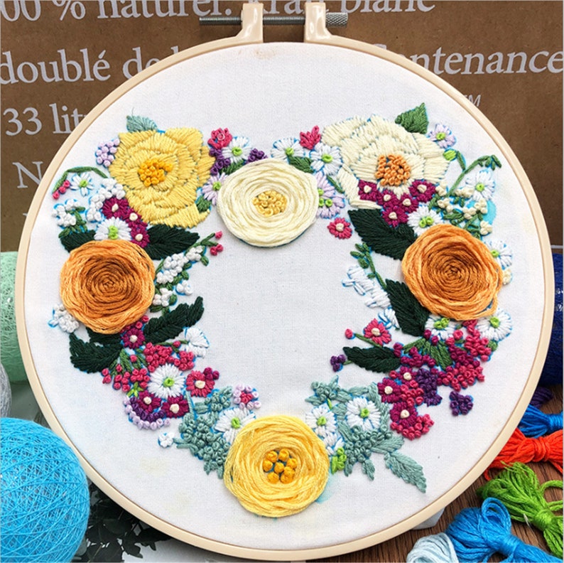 Beginner DIY Embroidery Kit Modern Scenery Embroidery Kit - Etsy
