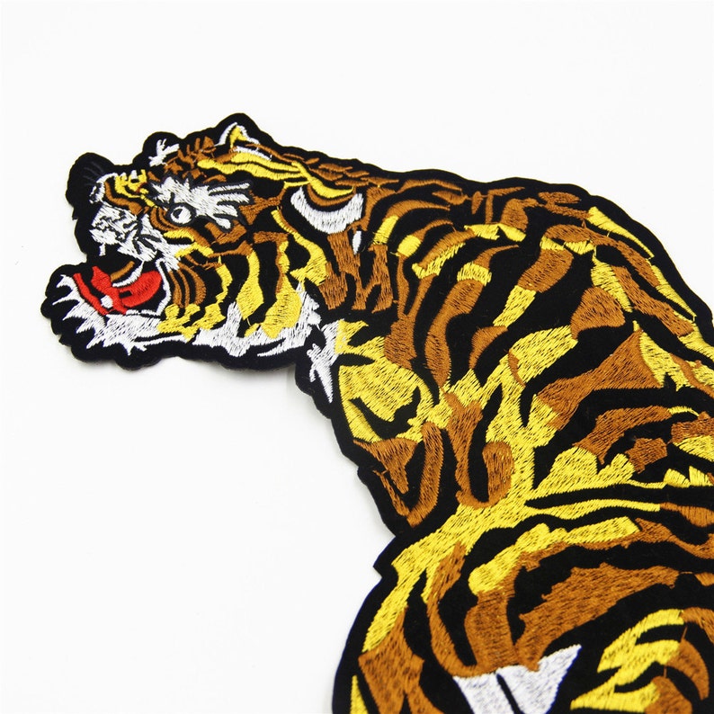 1 Pieces Big Tiger Embroidered Applique Patch Tiger Patch - Etsy