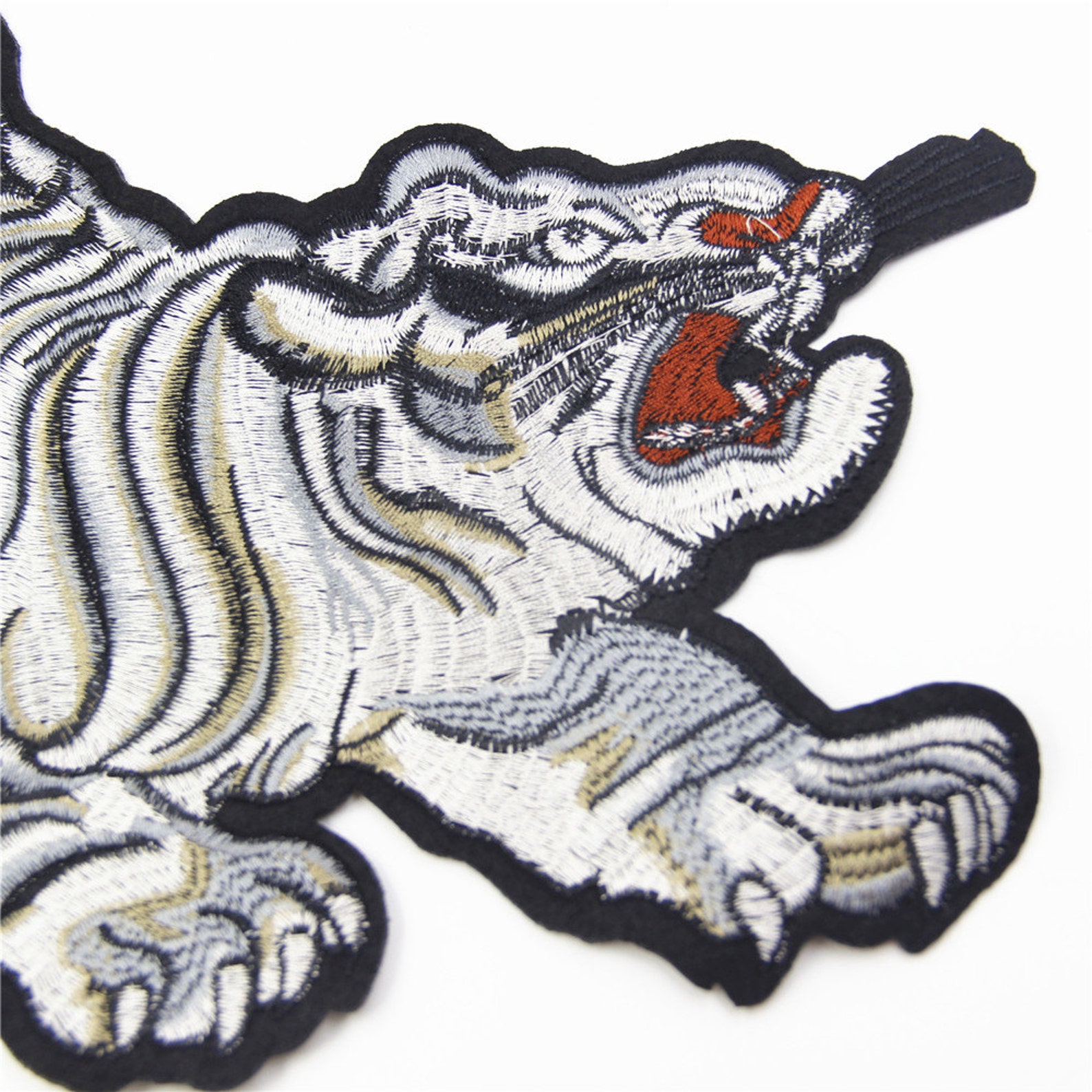 1 pieces Big Tiger Embroidered Applique Patch White Tiger | Etsy