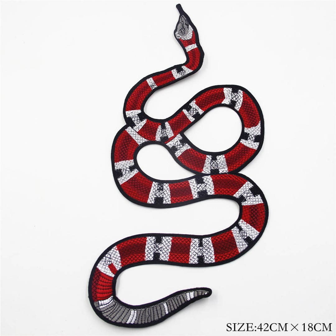 Snake Patch,embroidery Big Snake Patch, Fashion Snake Applique,fabric ...