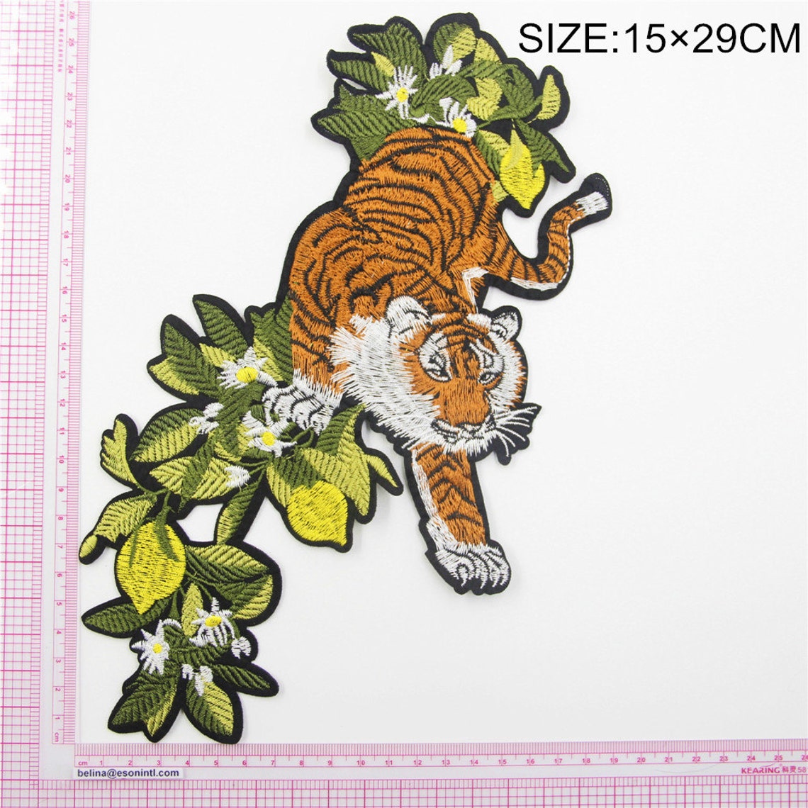 A Set of Tiger Embroidered Patch 2 Pcs Tiger Applique for - Etsy