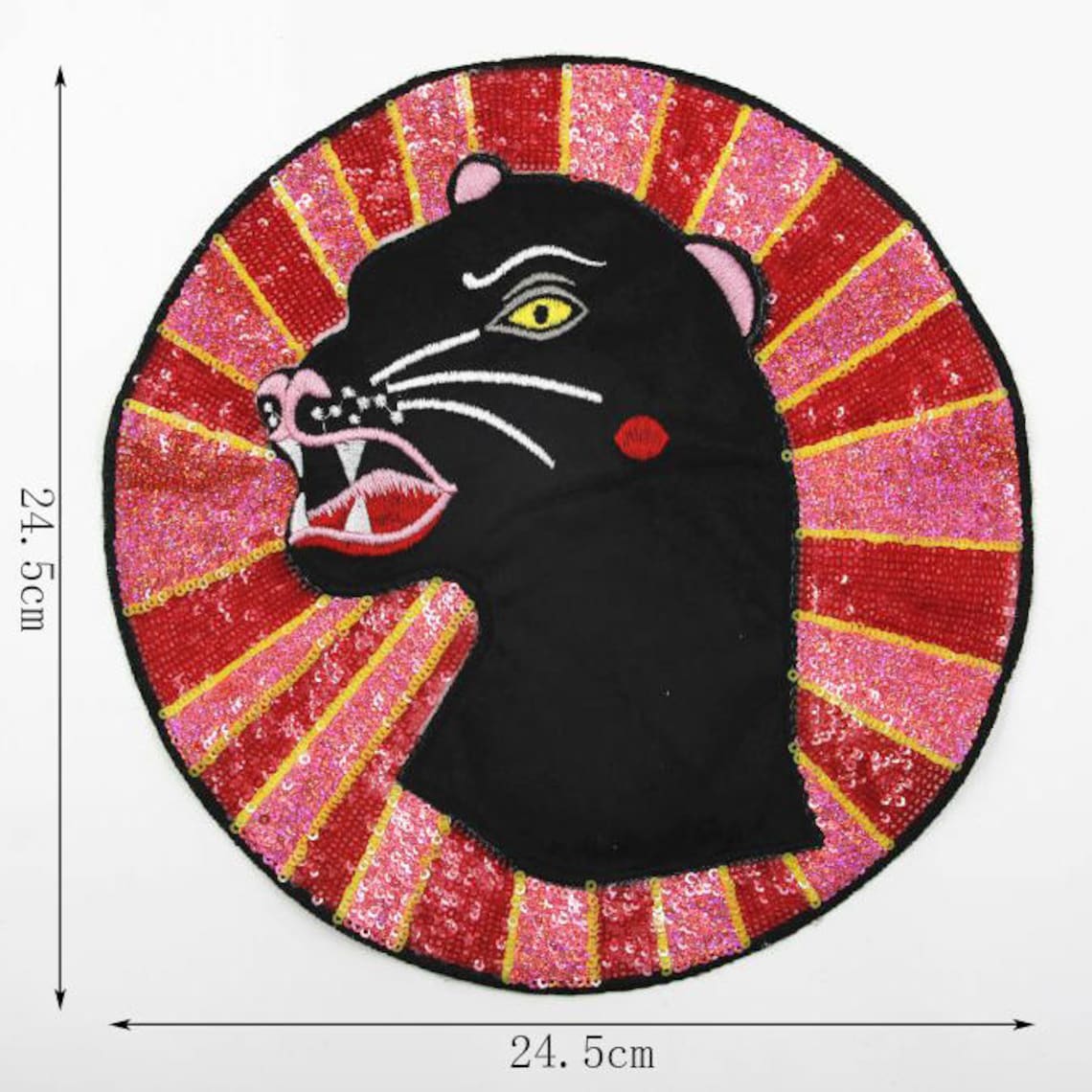 Panther Embroidered Applique Patch iron on Patchsequin | Etsy