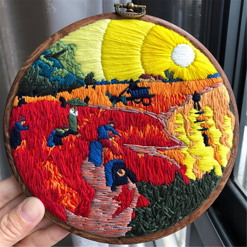 Van Gogh Painting Embroidery Kit for Beginner Modern - Etsy