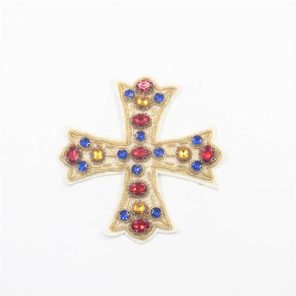 1pc Wonderful Rhinestone AppliueCrytal Cross PatchBeaded | Etsy