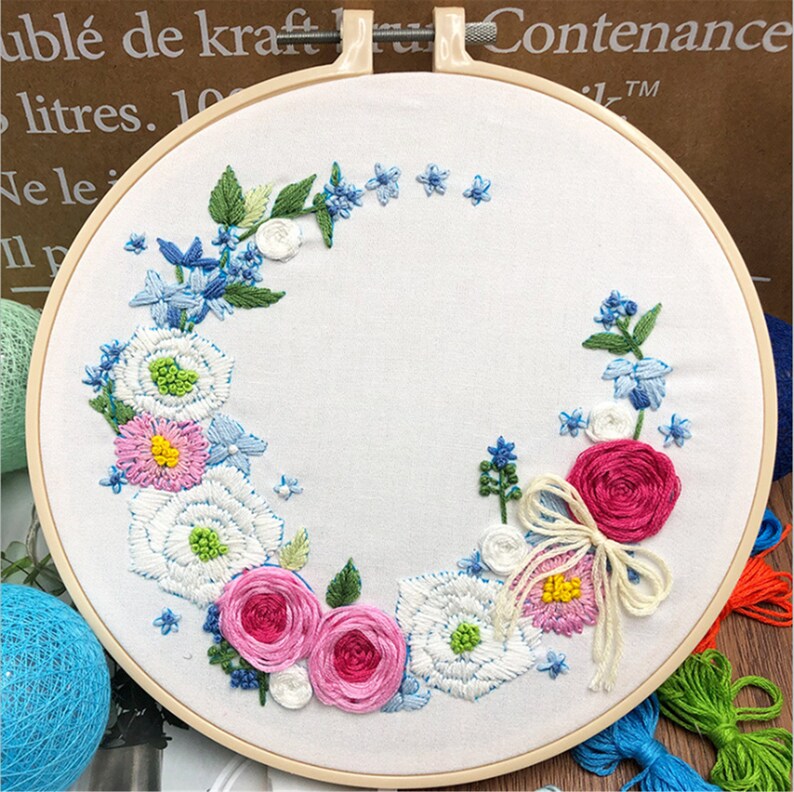 Beginner DIY Embroidery Kit Modern Scenery Embroidery Kit - Etsy