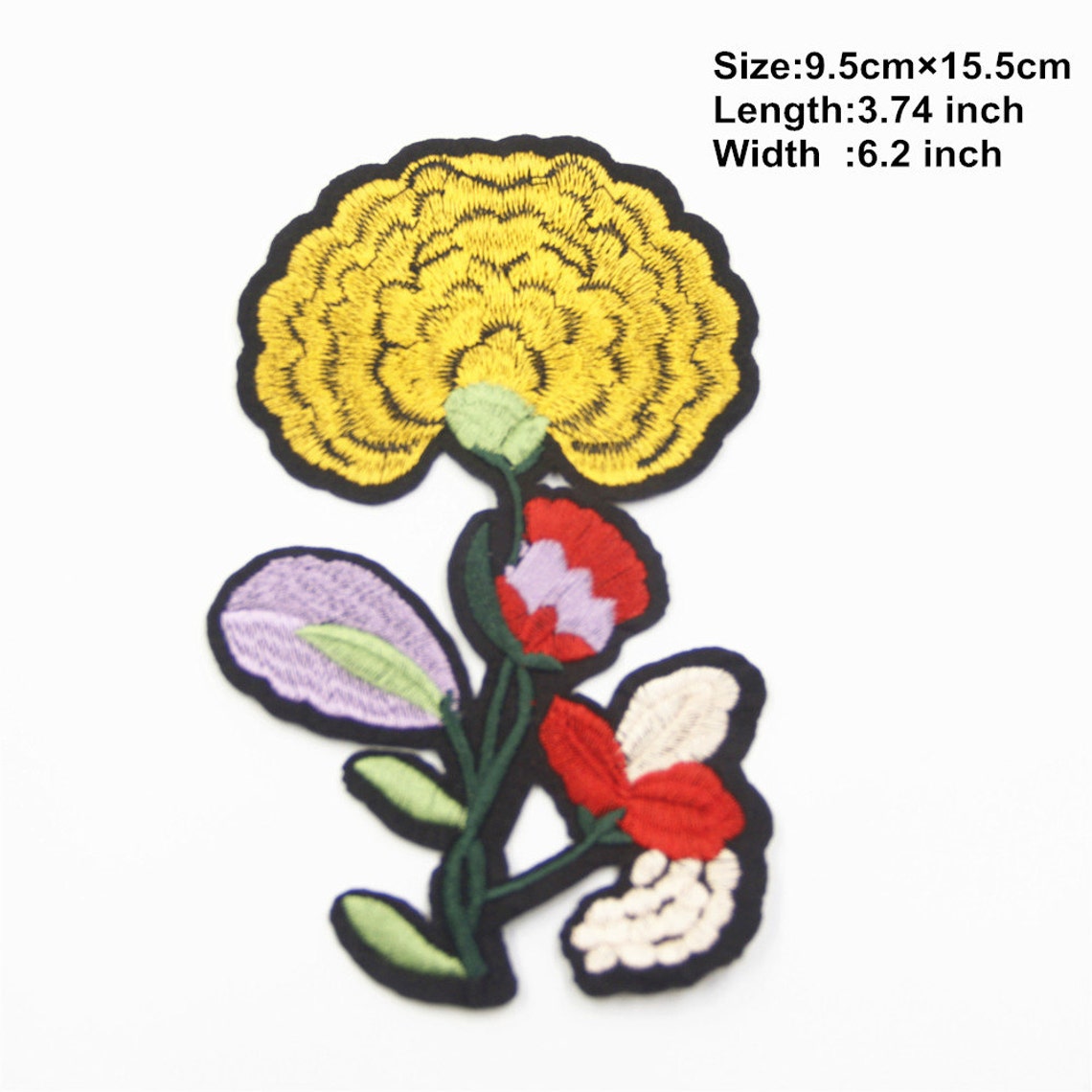 1pcs Floral Appliqueiron on Patch Yellow Flower Patch iron | Etsy