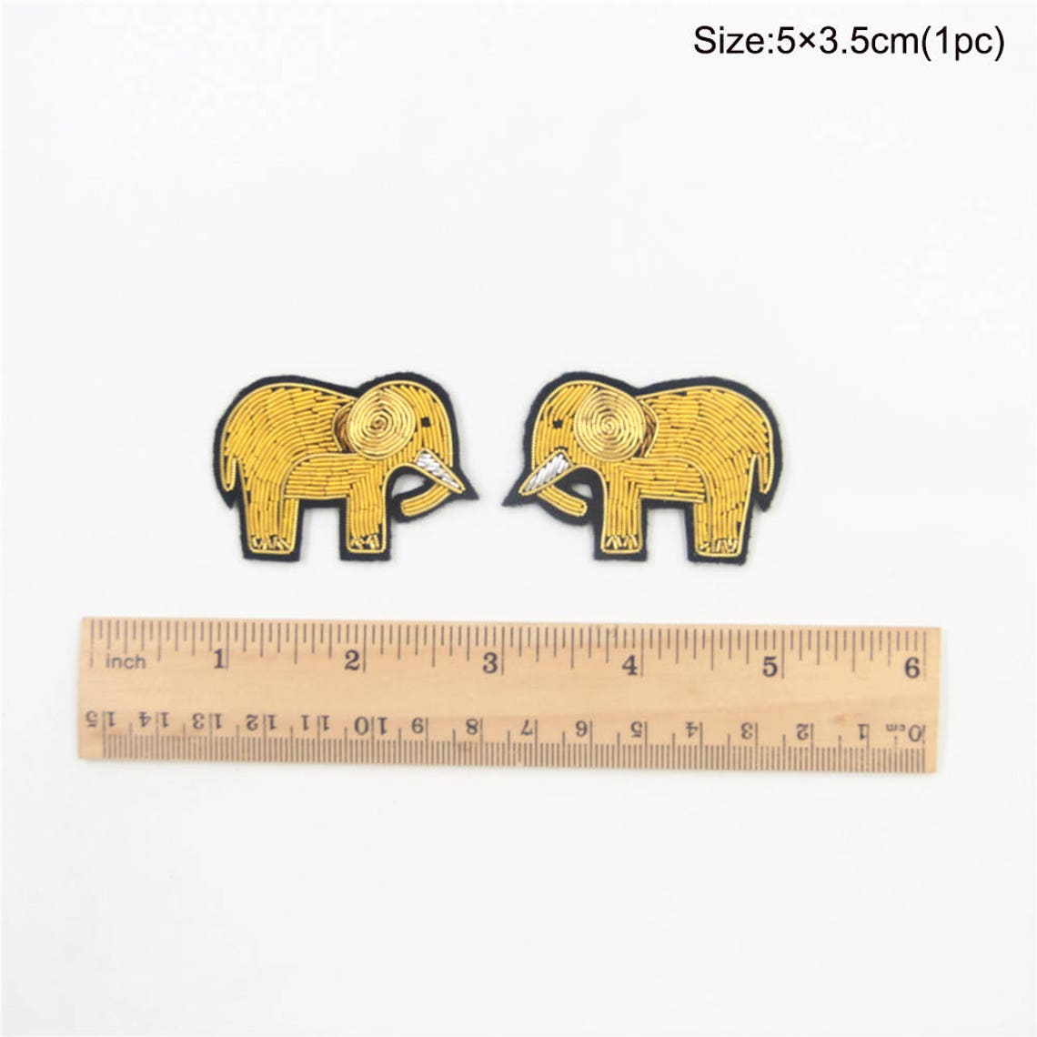 2pcs Gold Elephant Patch embroideryindian Silk Elephant | Etsy