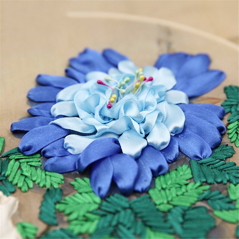 DIY Ribbon Embroidery Hand Embroidery Kit Embroidery Kit - Etsy
