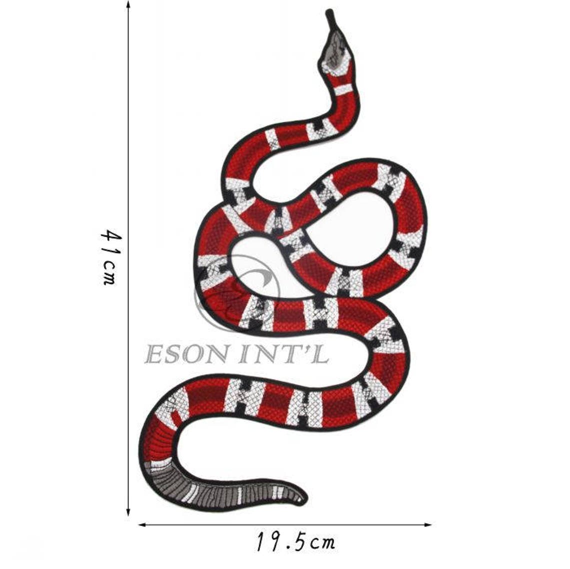 Snake Patchembroidery Big Snake Patch Fashion Snake | Etsy