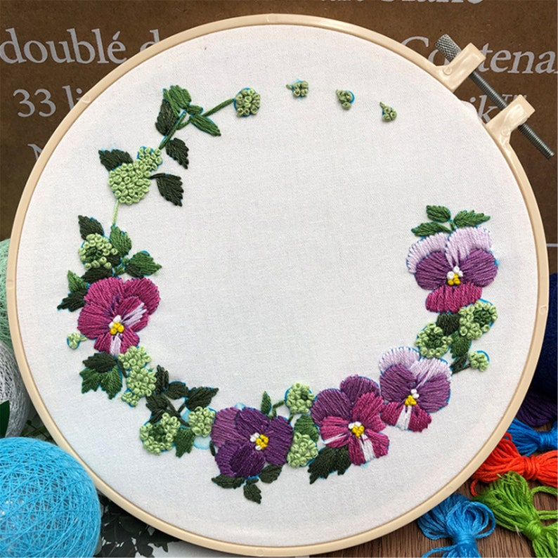 Beginner DIY Embroidery Kit Modern Scenery Embroidery Kit - Etsy