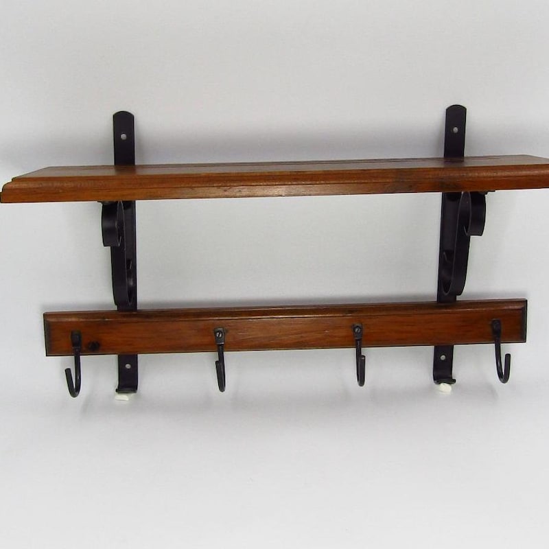 Shelf With Hooks - Etsy