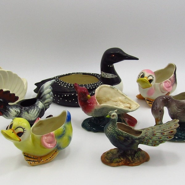 Ceramic Bird Planter - Etsy